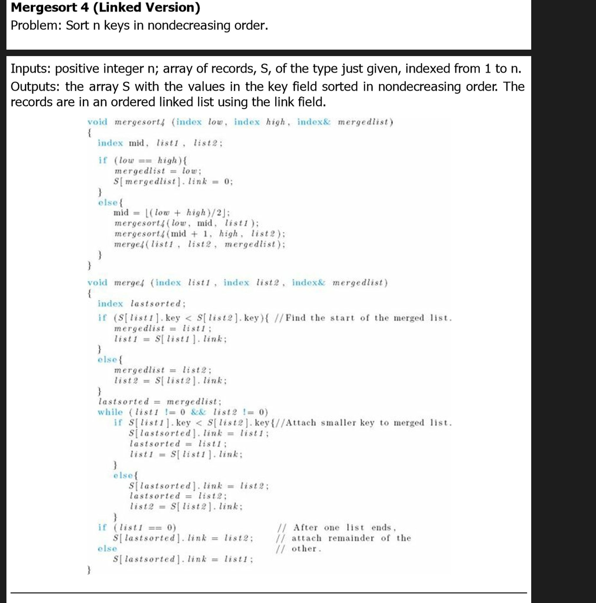Solved Write an in-place, linear-time algorithm that takes | Chegg.com