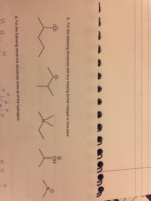 Solved For the following structures add any missing formal | Chegg.com