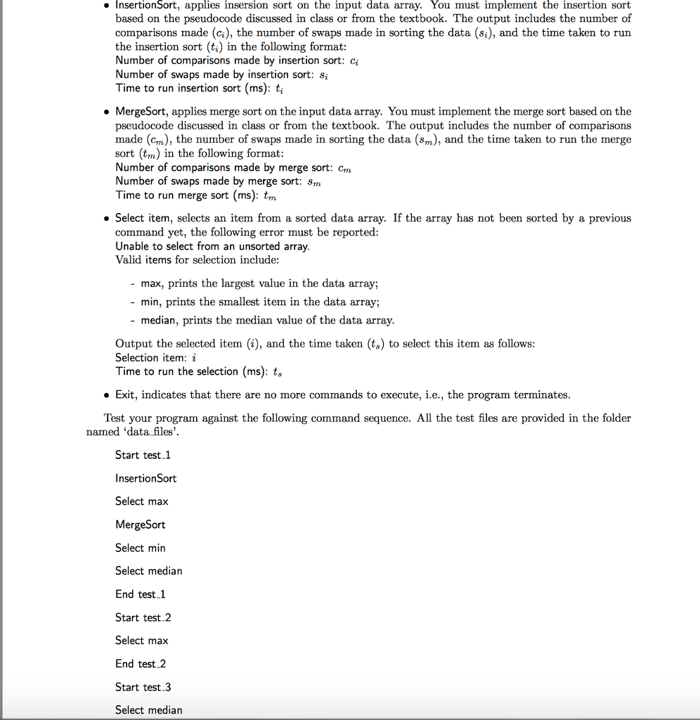 Solved 4.1 Instructions You need to write the code by | Chegg.com
