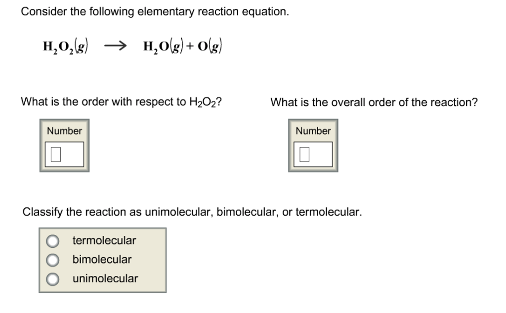 Solved Consider the following elementary reaction equation. | Chegg.com