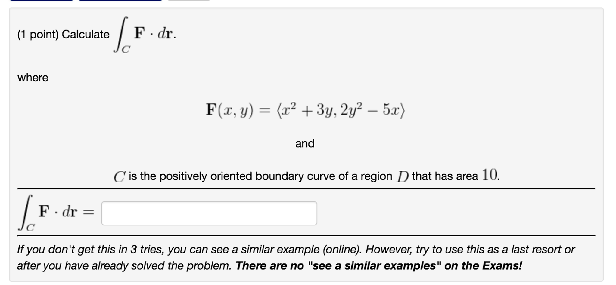 Solved Calculate integral_C F middot dr. where F(x, y) = | Chegg.com