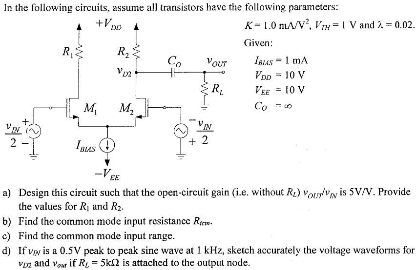 Solved In the following circuits, assume all transistors | Chegg.com