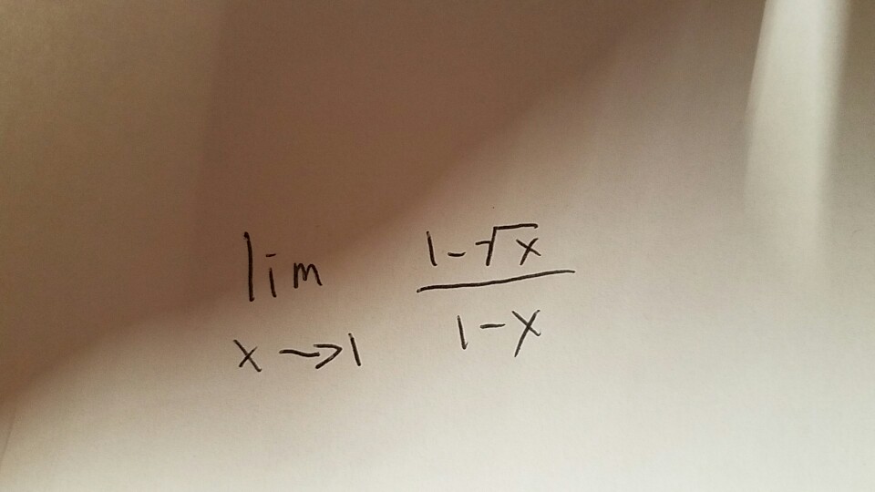 Solved lim_x rightarrow 1 1 - squareroot x/1 - x | Chegg.com