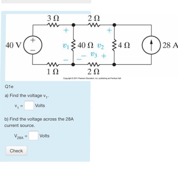 Solved 3 2 2 (2 40 V 40 (2 v3 MM 1 2 (2 Q1e a) Find the | Chegg.com