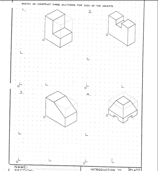 Solved Complete the four missing views as they would appear | Chegg.com