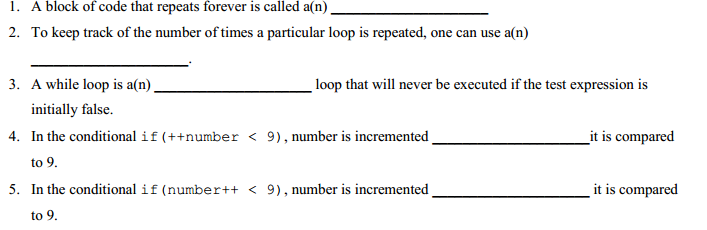 Solved A block of code that repeats forever is called a(n) | Chegg.com