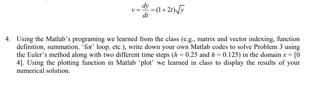 Solved Please only do problem 4. problem 3 is just there for | Chegg.com