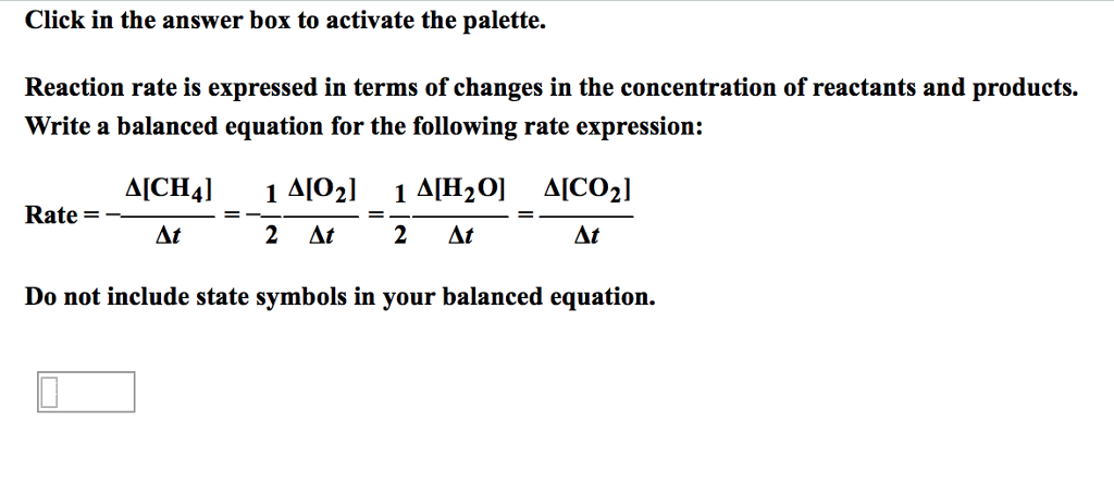 Solved Reaction rate is expressed in terms of changes in the | Chegg.com
