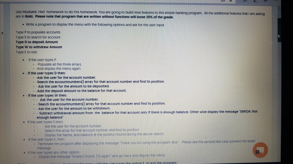 Solved Use Module6: Hwl homework to do this homework. You | Chegg.com