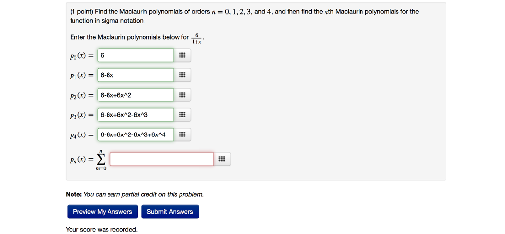 Solved Find the Maclaurin polynomials of orders n = 0, 1, 2, | Chegg.com