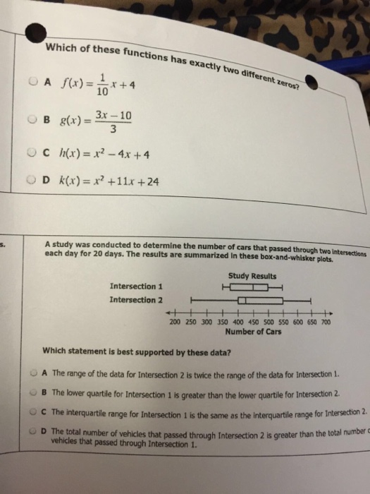 Solved Which of these functions has exactly two different | Chegg.com