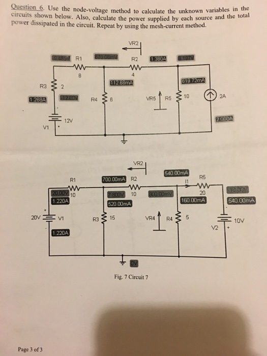 Solved Use the node-voltage method to calculate the unknown | Chegg.com