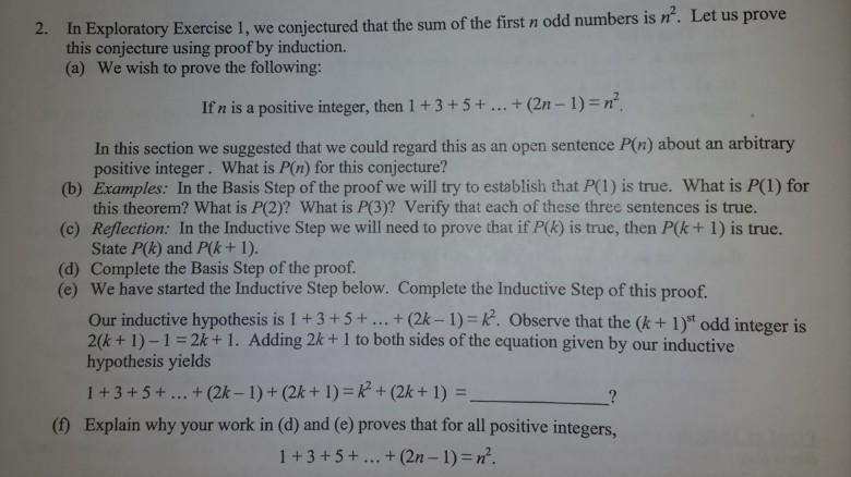 Solved Exploratory Exercise 1, we conjectured that the sum | Chegg.com