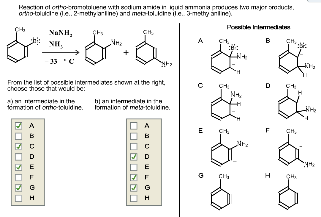 Solved Reaction of ortho-bromotoluene with sodium amide in | Chegg.com