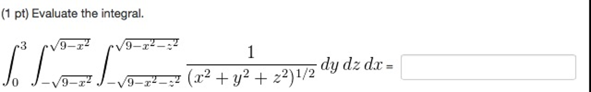 Solved Evaluate the integral. integral_0^3 | Chegg.com