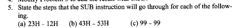 Solved State The Steps That The Sub Instruction Will Go