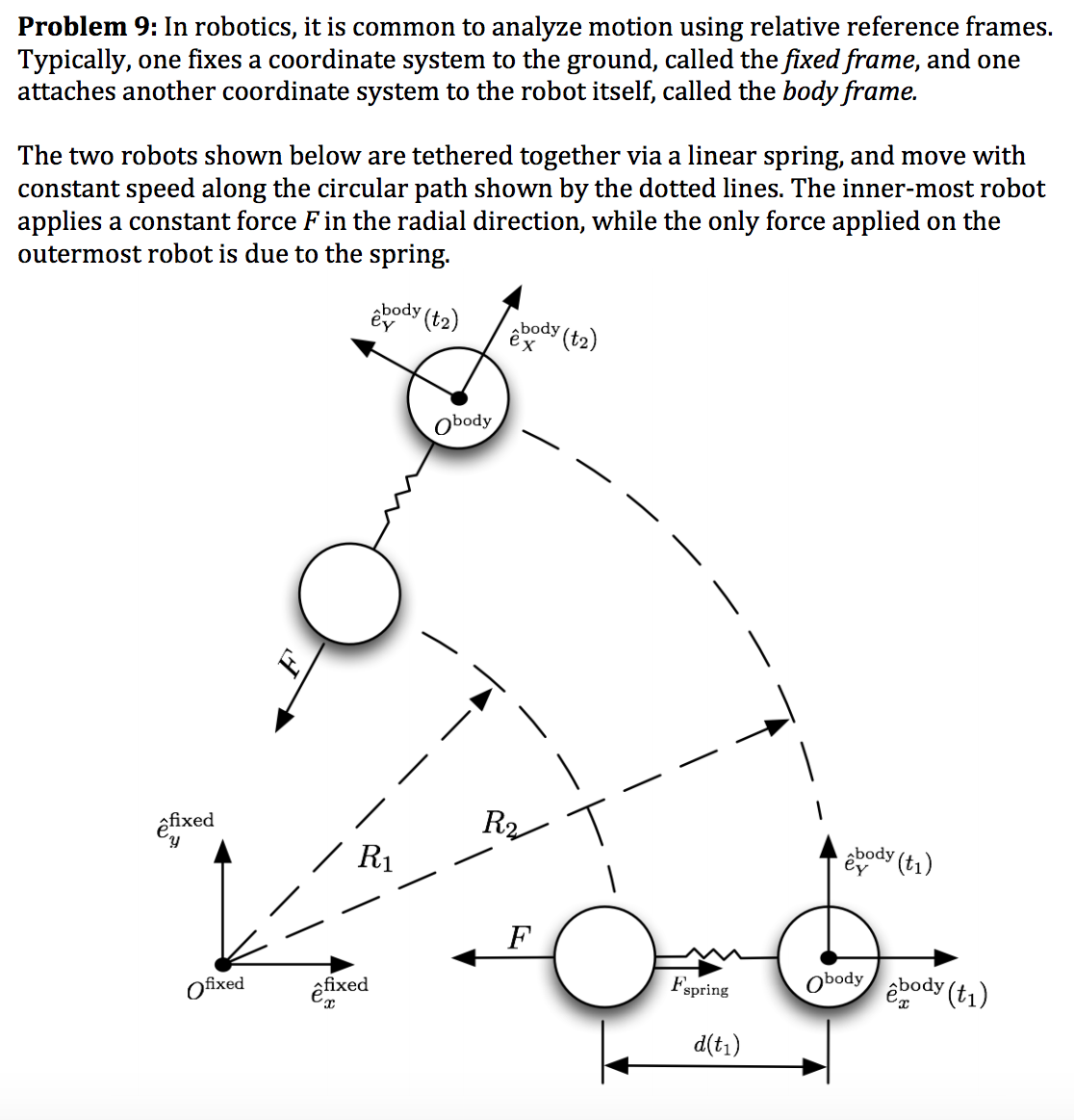 Solved Problem 9: In robotics, it is common to analyze | Chegg.com