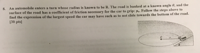 Solved An automobile enters a turn whose radius is known to | Chegg.com