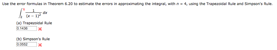 Solved Use The Error Formulas In Theorem 620 To Estimate 