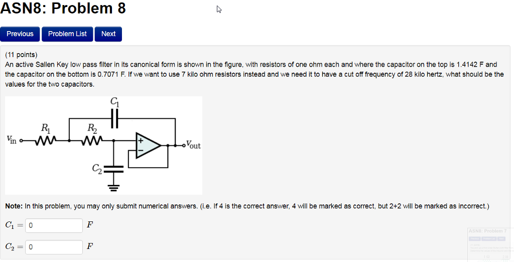 Solved ASN8: Problem 8 Previous Problem List Next 11 points) | Chegg.com