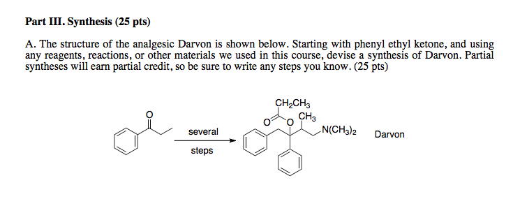 Solved The structure of the analgesic Darvon is shown below. | Chegg.com