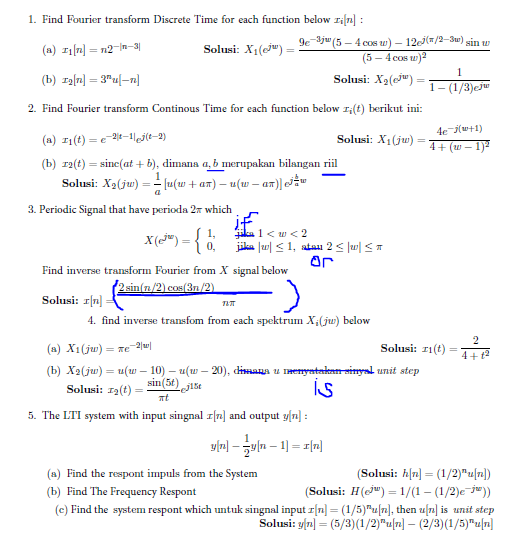 Solved Find Fourier transform Discrete Time for each | Chegg.com