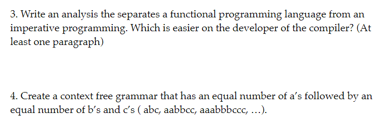 Solved 3. Write an analysis the separates a functional | Chegg.com