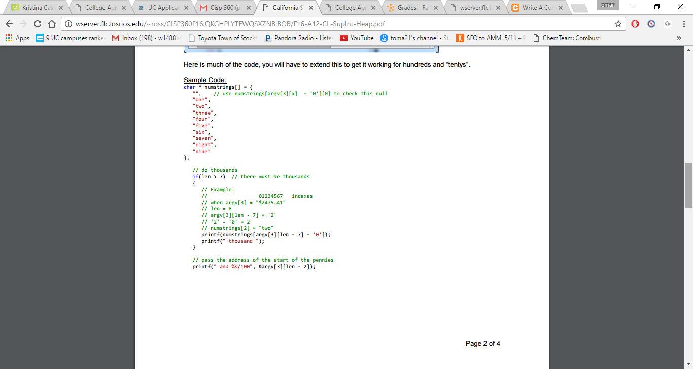 in C langauge : Write a command-line program that | Chegg.com