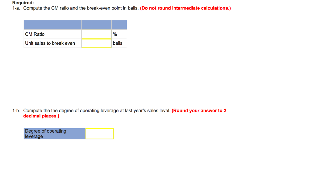 Solved 1. value: points 5.00 Problem 5-20 Various CVP | Chegg.com