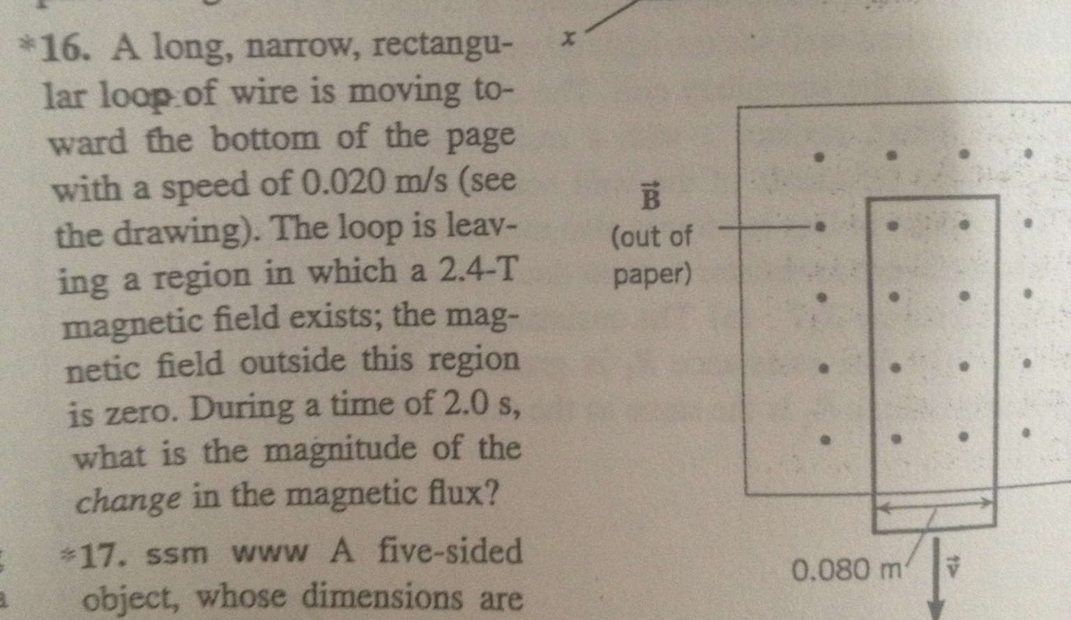 Solved A long, narrow, rectangular loop of wire is moving | Chegg.com