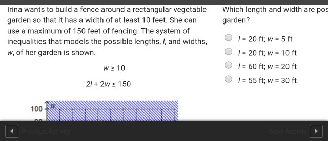 Solved Irina wants to build a fence around a rectangular | Chegg.com
