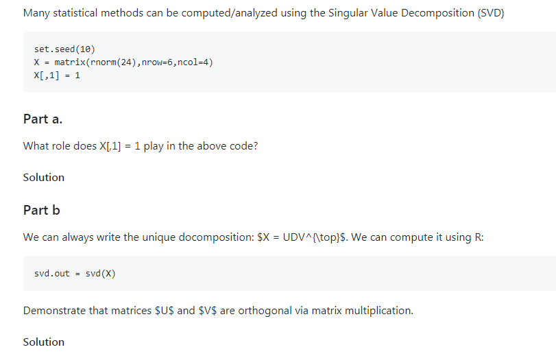 Solved This question uses R. Any relevant code would be | Chegg.com