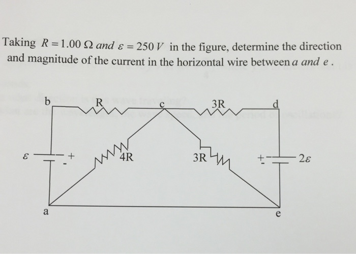 Solved Taking R= 1 ohm and E=250V in the figure, determine | Chegg.com