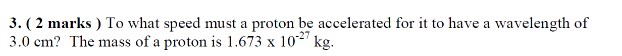 Solved To What Speed Must A Proton Be Accelerated For It To