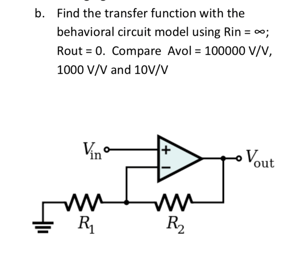 Solved Below in a non-inverting amplifier R2 = 9k and R1 = | Chegg.com