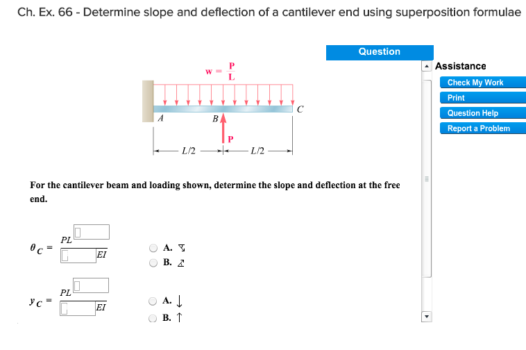 Solved Ch. Ex. 66 Determine slope and deflection of a | Chegg.com