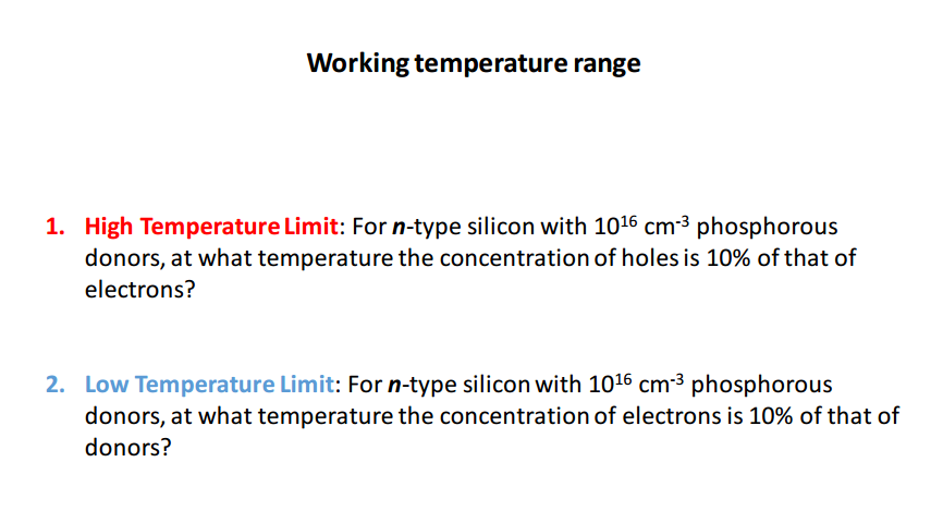 Solved Working temperature range High Temperature Limit: | Chegg.com