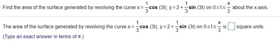 Solved Find the area of the surface generated by revolving | Chegg.com