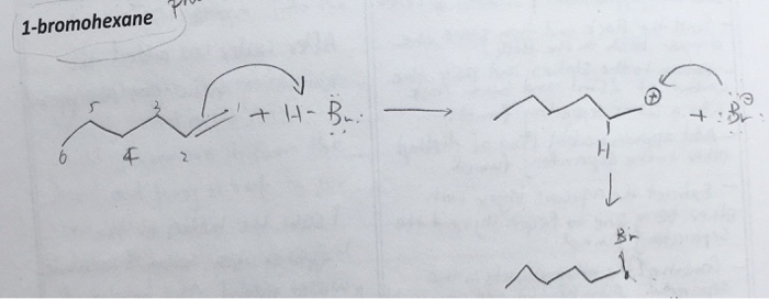 Solved Draw reaction mechanism for 2-bromohexane (product) | Chegg.com