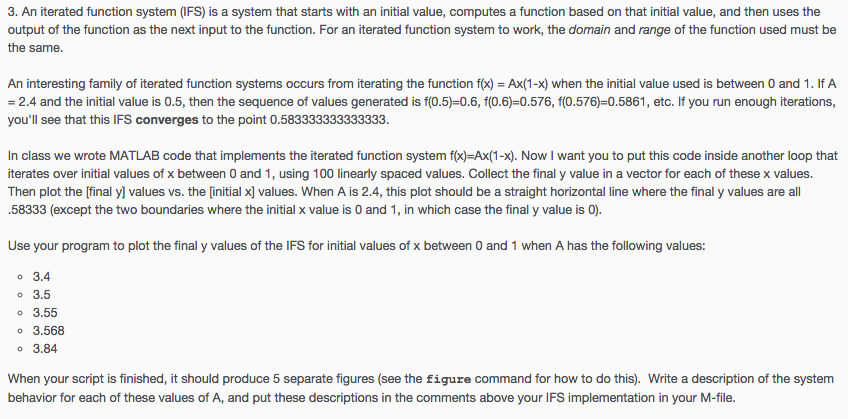 An iterated function system (IFS) is a system that | Chegg.com