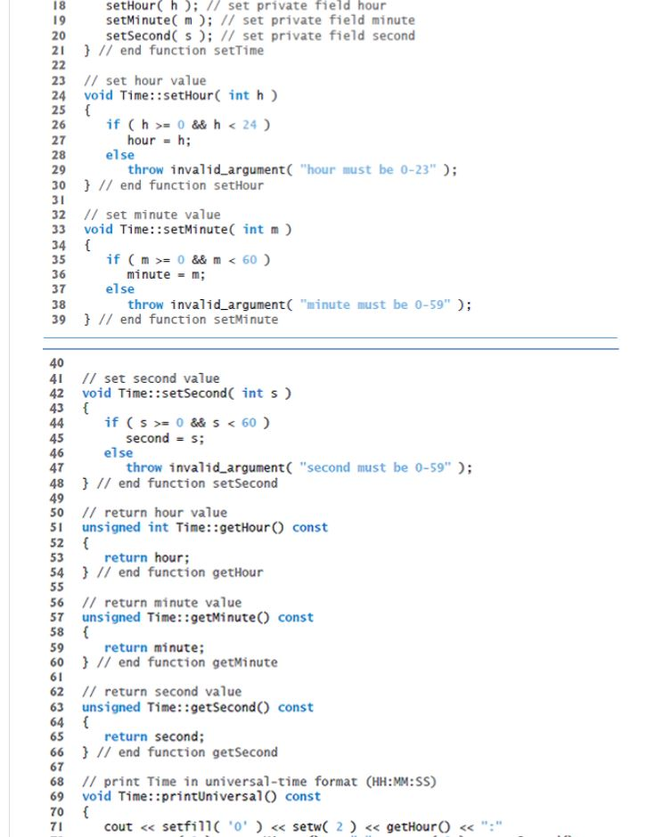 C++ : Modify the class Time of figures 1 and 2 | Chegg.com
