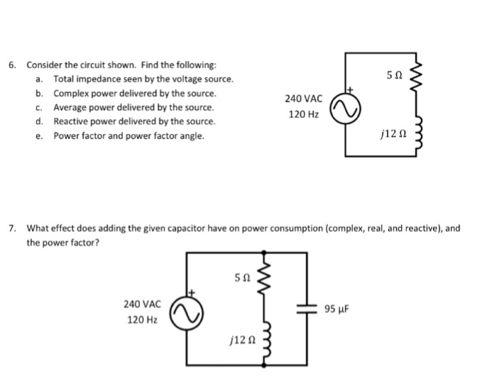 Solved Consider the circuit shown. Find the following: | Chegg.com