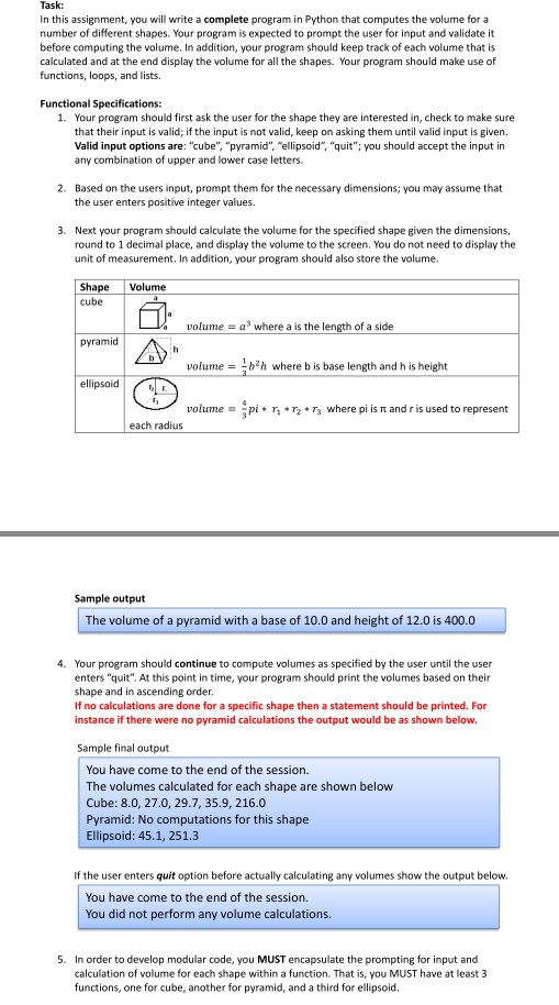 Solved Task In This Assignment You Will Write A Complete
