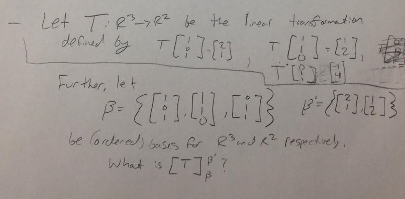 for clarification matrix T with the values 001 is | Chegg.com