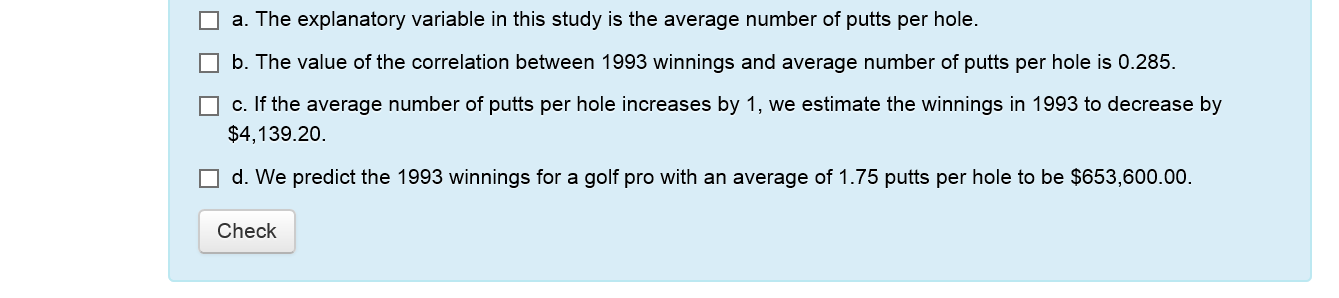 Solved There is an old saying in golf: "You drive for show | Chegg.com
