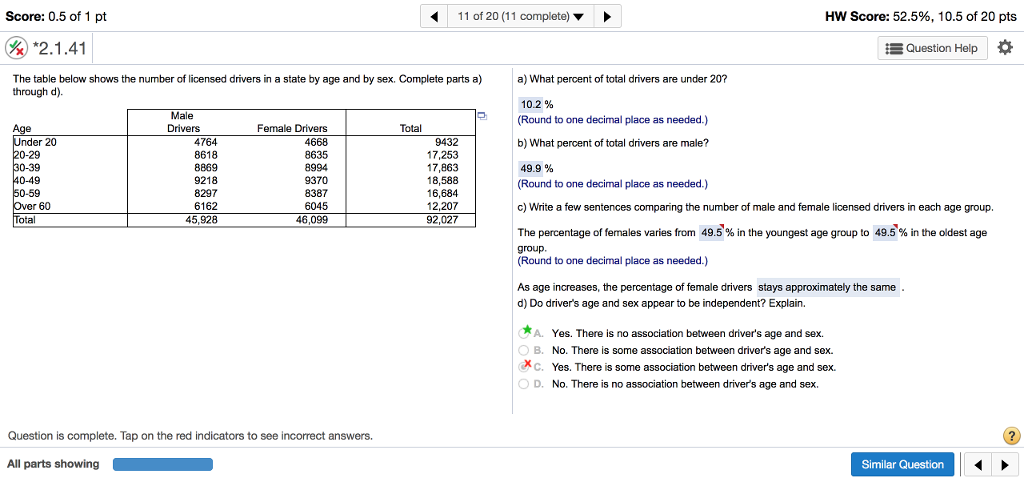 Solved Score: 0.5 of 1 pt 11 of 20 (11 complete) HW Score: | Chegg.com
