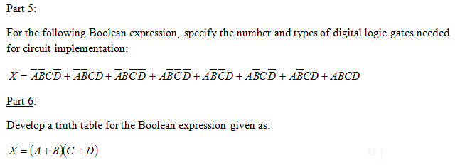 Solved Part 1: Specify the number and types of logic gates | Chegg.com