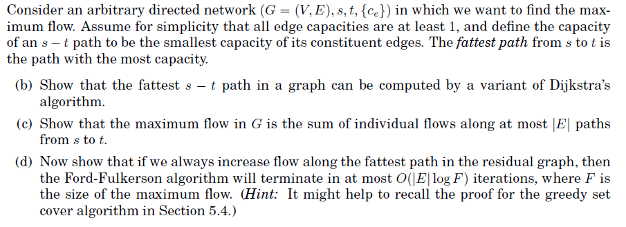Consider an arbitrary directed network in which we | Chegg.com