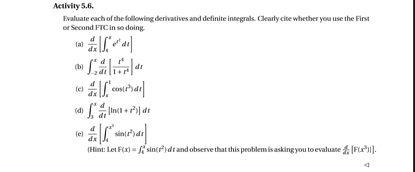 Solved Evaluate each of the following derivatives and | Chegg.com