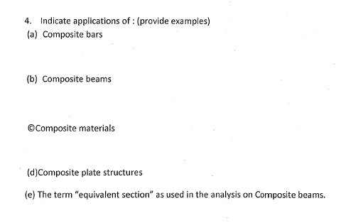 Solved Indicate applications of: (provide examples) | Chegg.com